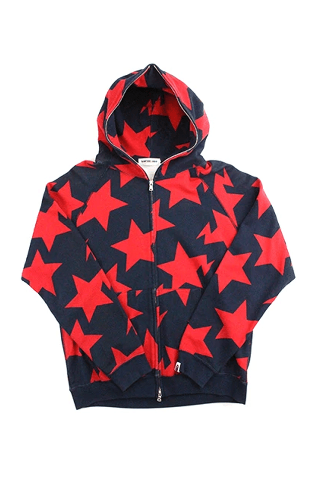 Bape Red Bapesta Zip Up Hoodie Navy – SARUGENERAL