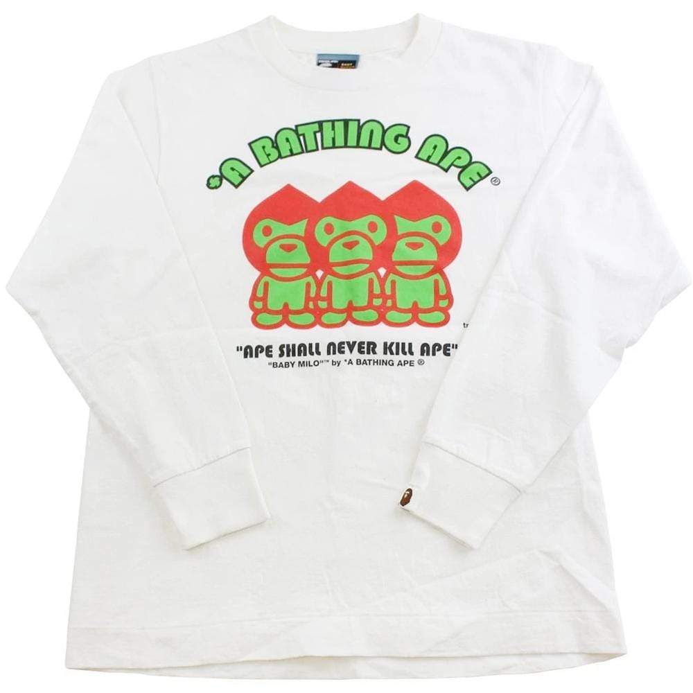 bape green red milo elf ls white – SARUGENERAL