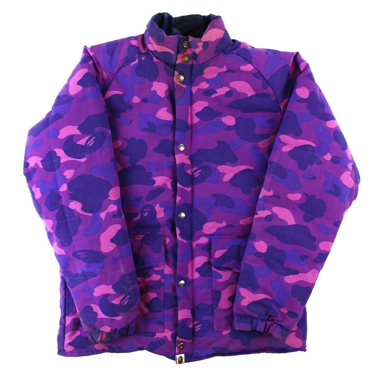 Bape Purple Camo Reversible Blue Camo Puffer Jacket – SARUGENERAL