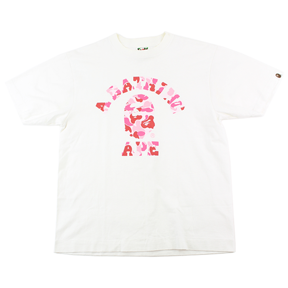 Bape ABC Pink Camo College Logo Tee White – SARUGENERAL