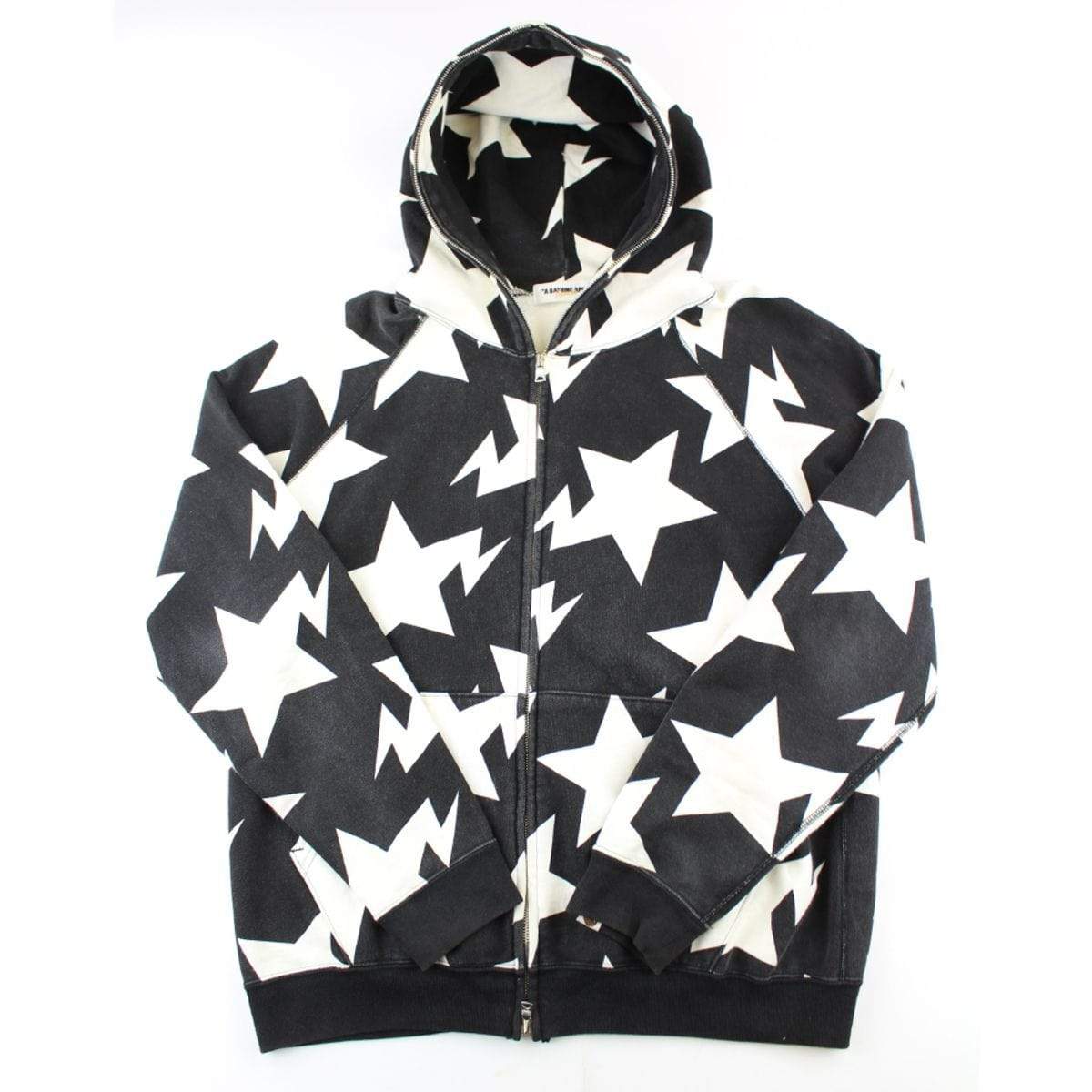 Bape All Over Bapesta Print Full Zip Black – SARUGENERAL