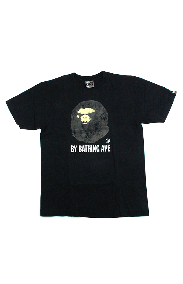 Bape Angry Face distressed Big Ape Logo Tee Black – SARUGENERAL