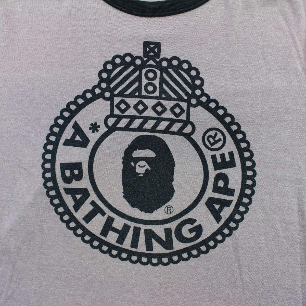 Bape Ape Logo Circle Crown Text Tee Purple – SARUGENERAL