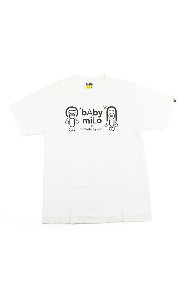 Bape Baby Milo Drawing Figure Tee White – SARUGENERAL