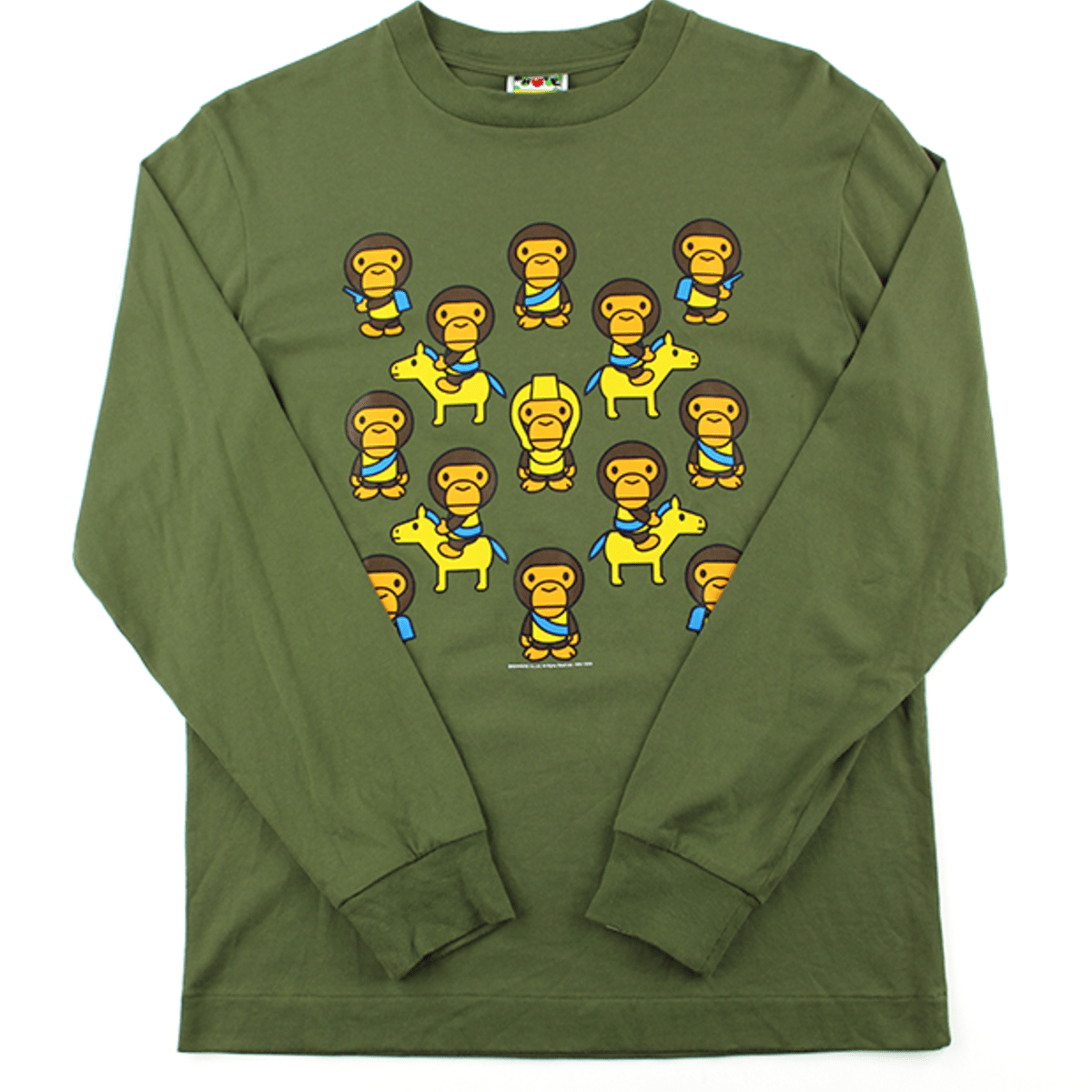 Bape Baby Milo Generals Monogram LS Olive – SARUGENERAL