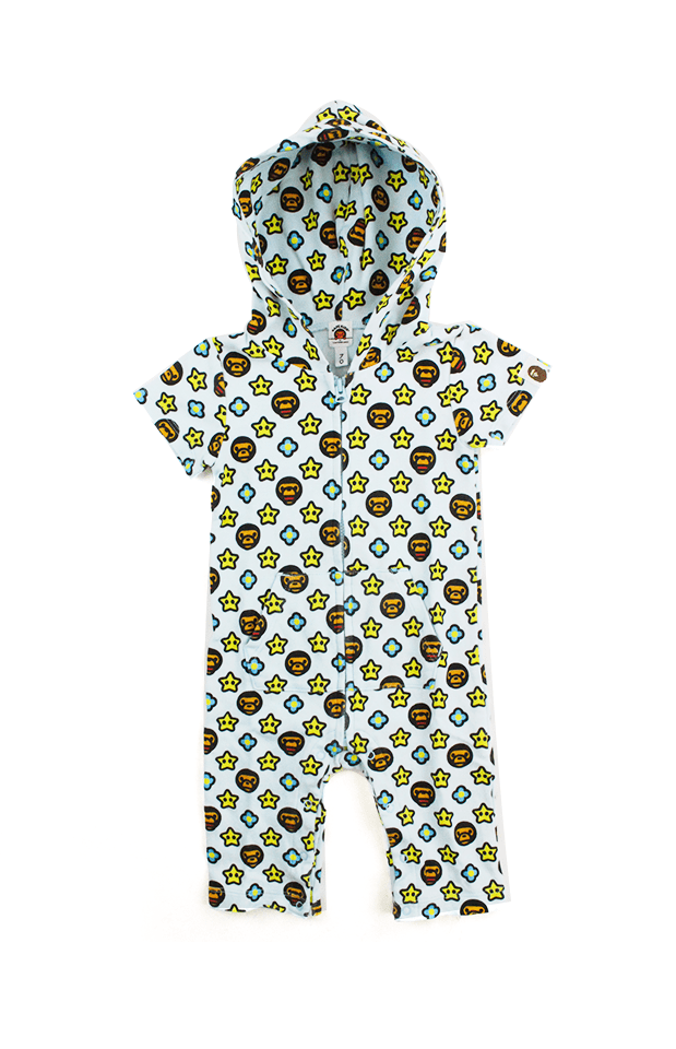 Bape Baby Milo monogram Babygrow Baby blue – SARUGENERAL