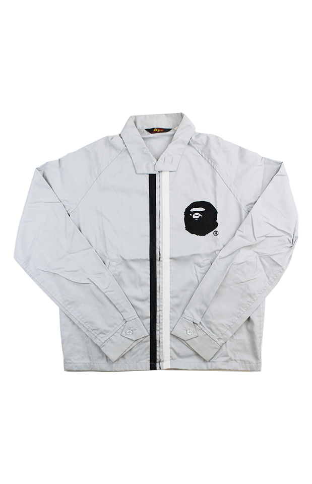 Bape Black Big Ape Coach Jacket Grey – SARUGENERAL