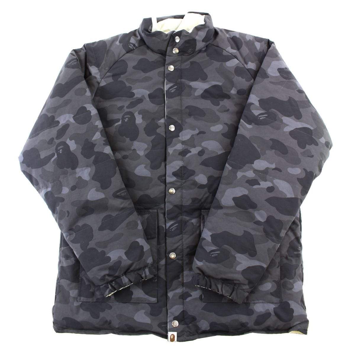 Bape Black/White Camo Reversible Puffer Jacket – SARUGENERAL