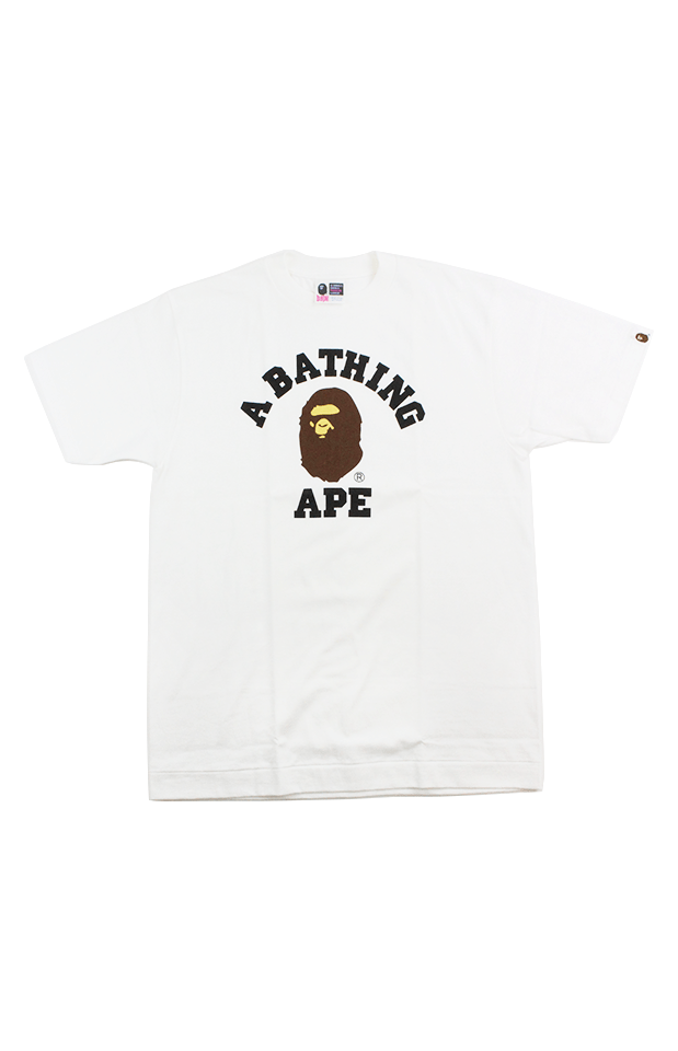 Bape Classic College Logo Tee White – SARUGENERAL