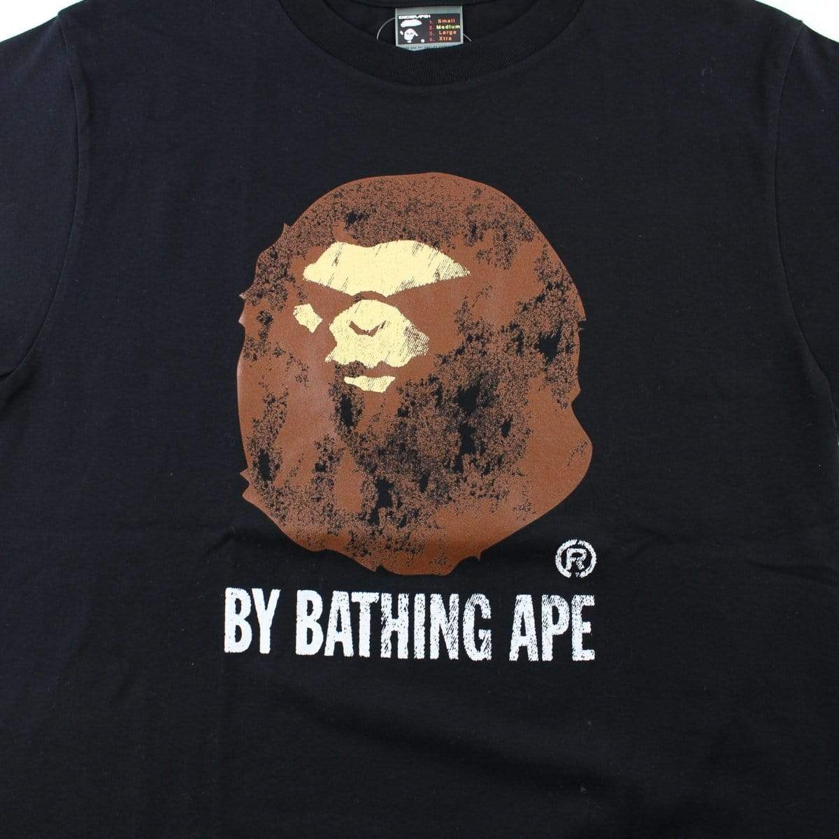 Bape Distressed Angry Face Big Ape Logo Tee Black – SARUGENERAL