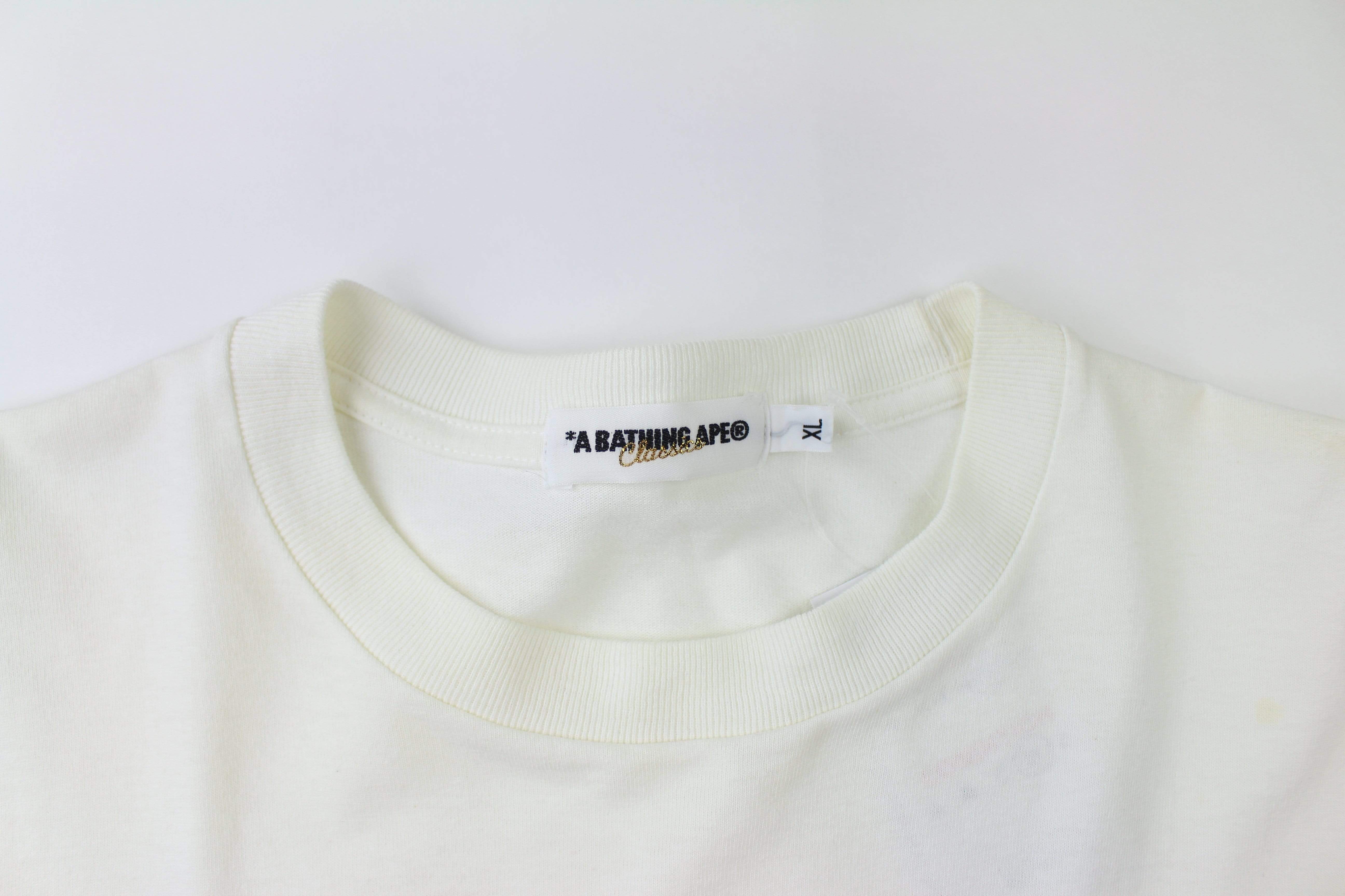 Bape Leopard Print Big Ape Logo Side Tee White – SARUGENERAL