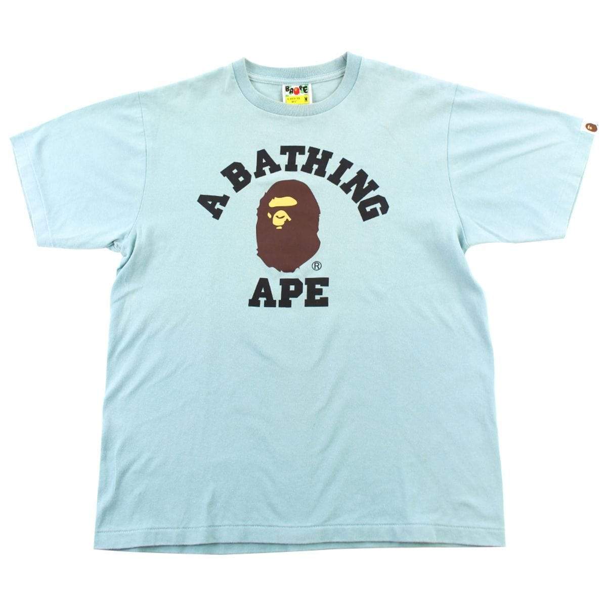 Bape Original College Logo Tee Baby Blue – SARUGENERAL