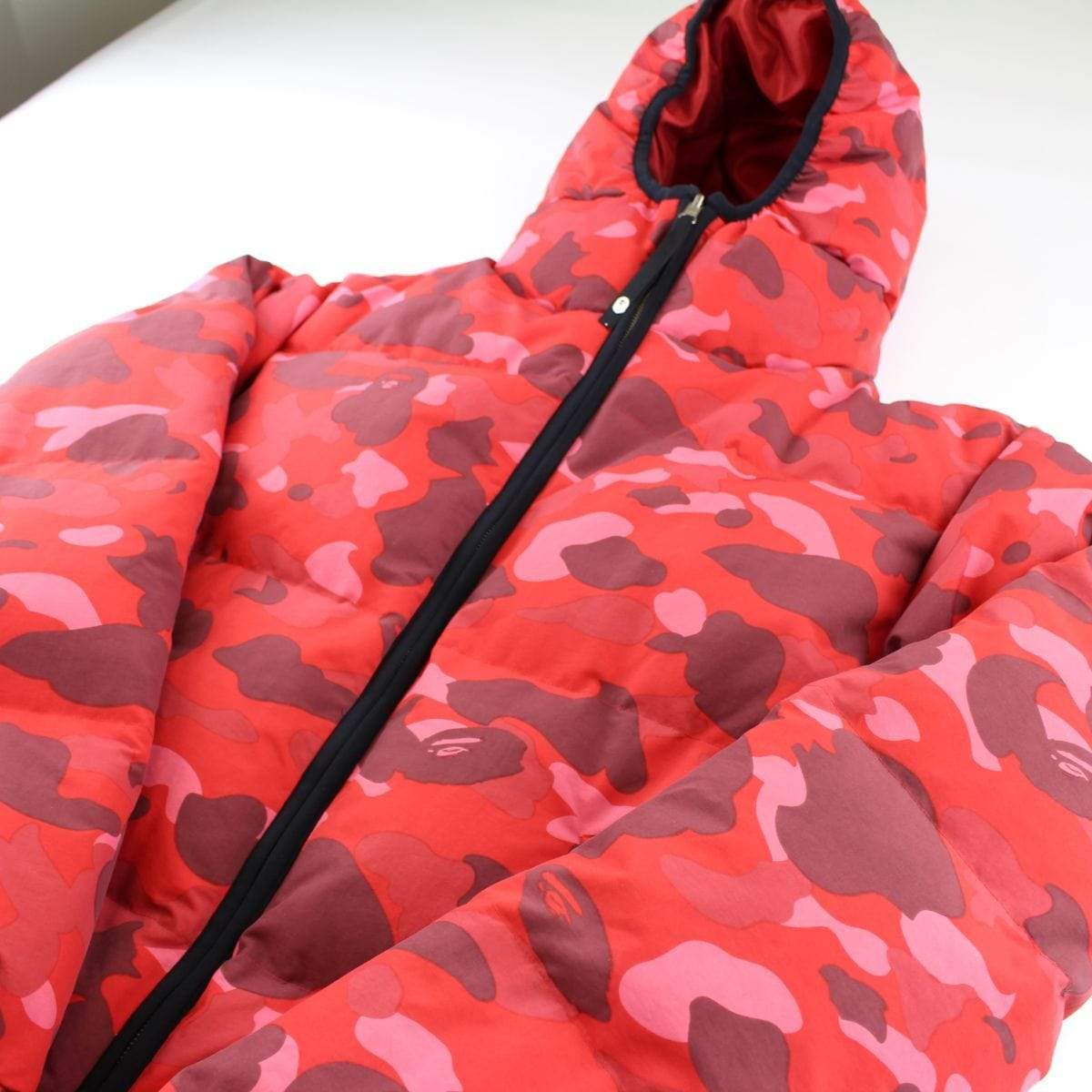 Bape Red Camo Reversible Puffer Jacket – SARUGENERAL