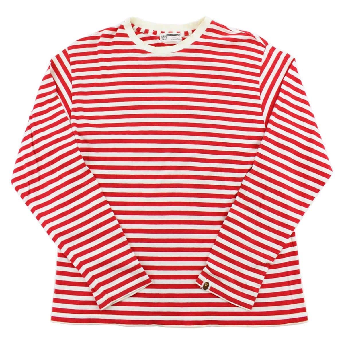 Bape Red White Striped LS – SARUGENERAL