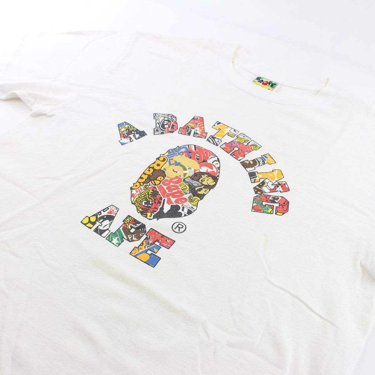 Bape Sticker Bomb College Logo Tee White – SARUGENERAL
