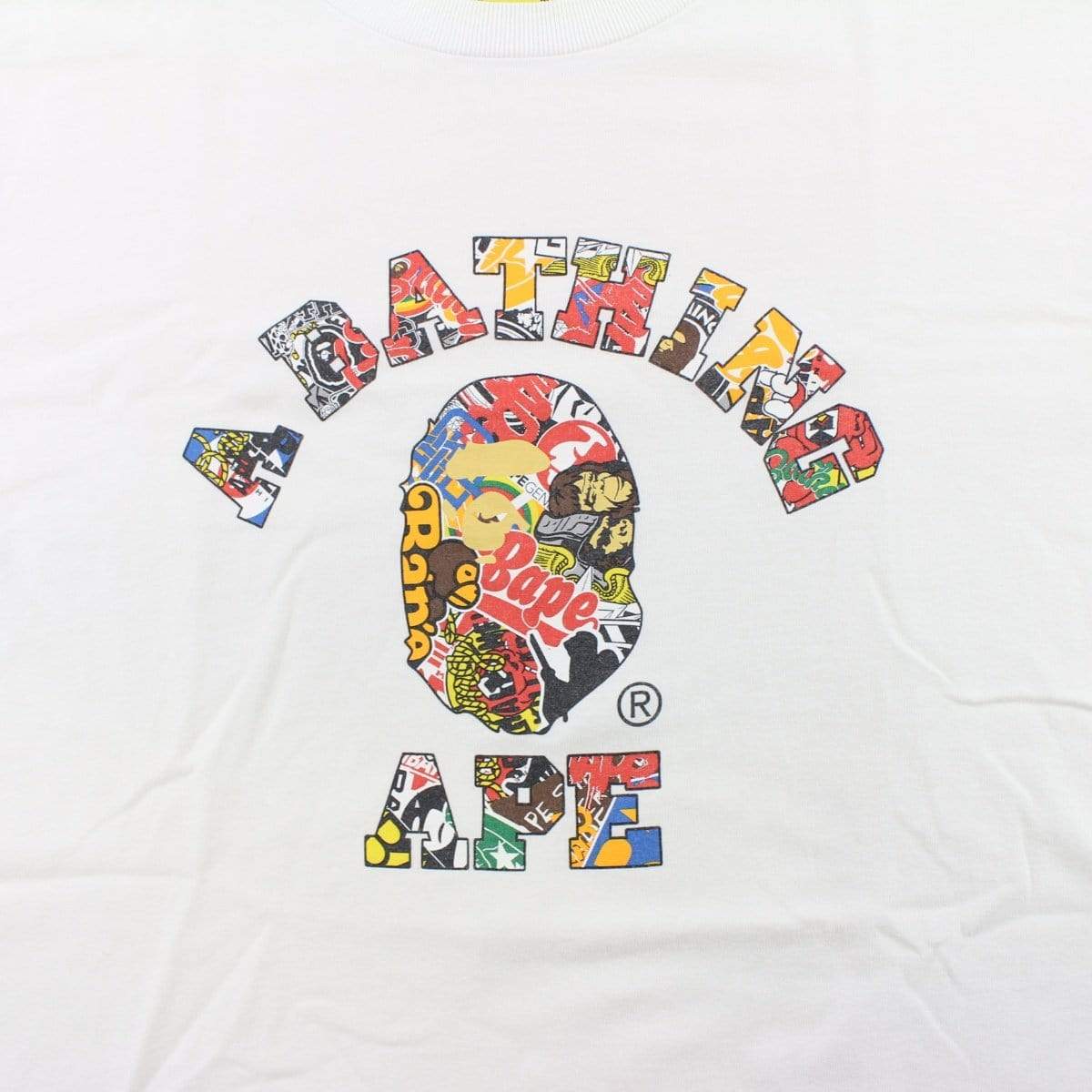Bape Sticker Bomb College Logo Tee White – SARUGENERAL