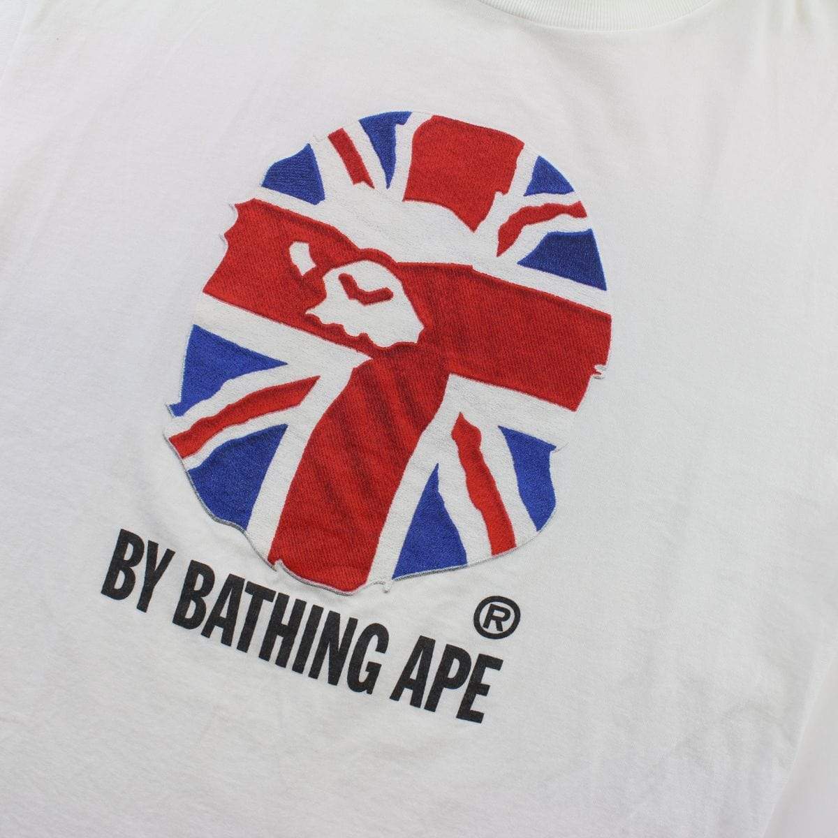Bape Union Jack Big Ape Logo Tee White – SARUGENERAL