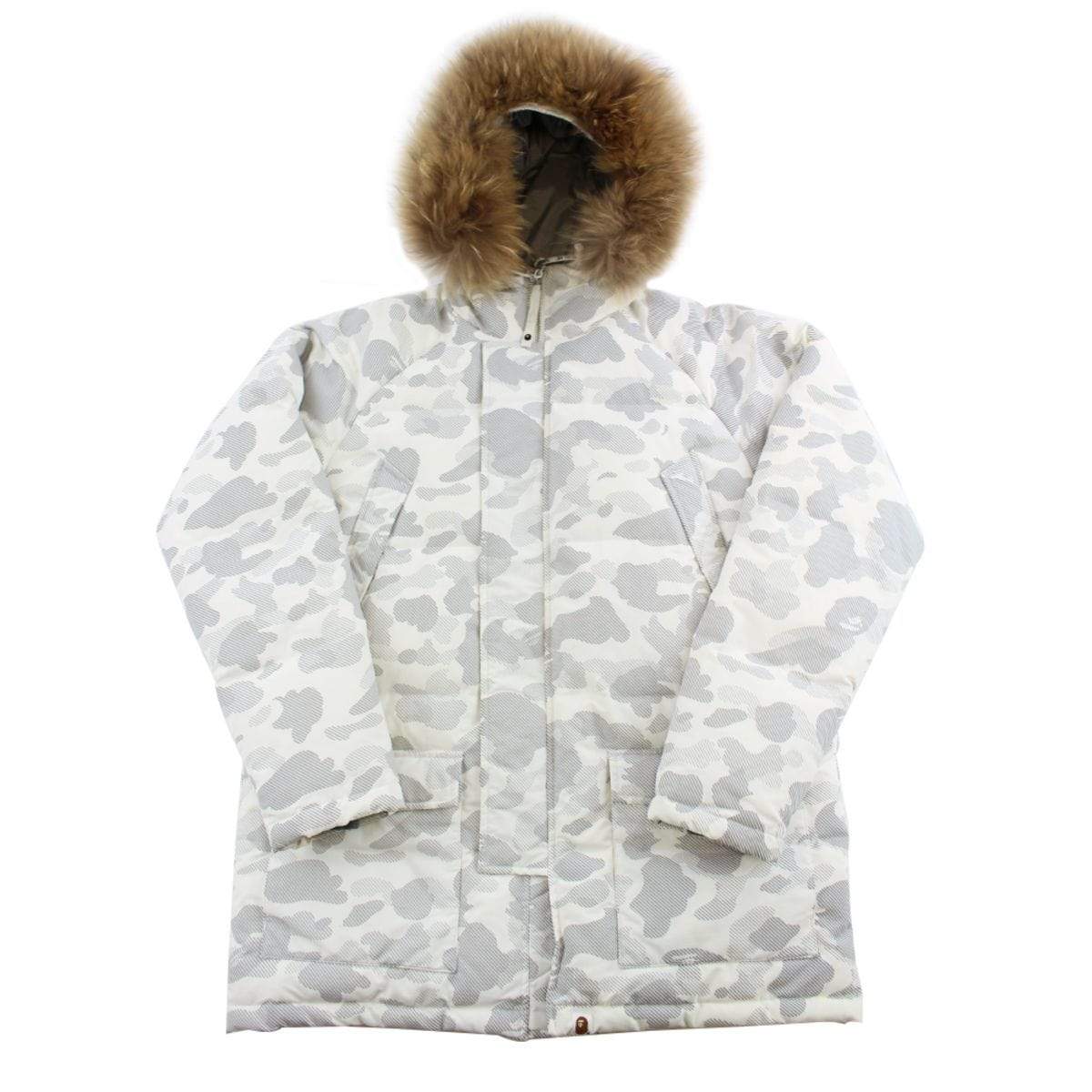 Bape Snow Camo Fur Parka Jacket – SARUGENERAL