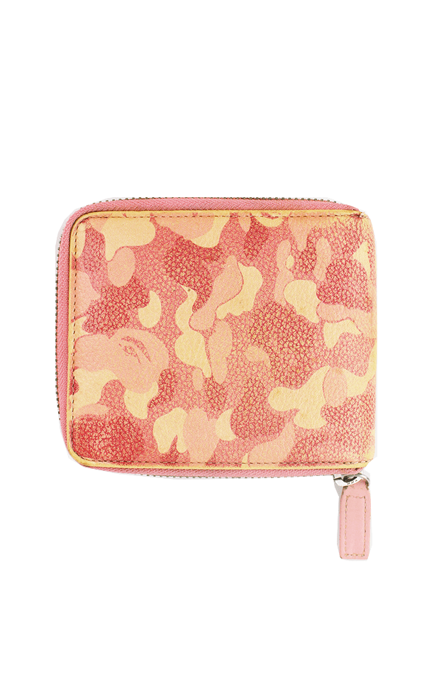 Bape abc pink camo leather wallet – SARUGENERAL