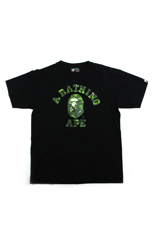 Bape dark desert green College Logo Tee Black – SARUGENERAL