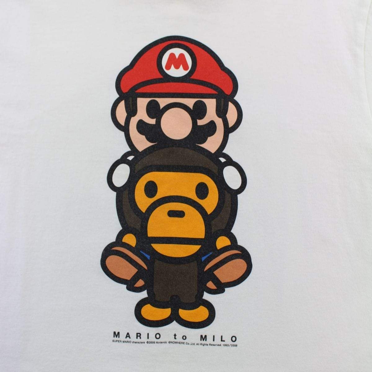 Bape x Super Mario Baby Milo Piggyback Tee White – SARUGENERAL