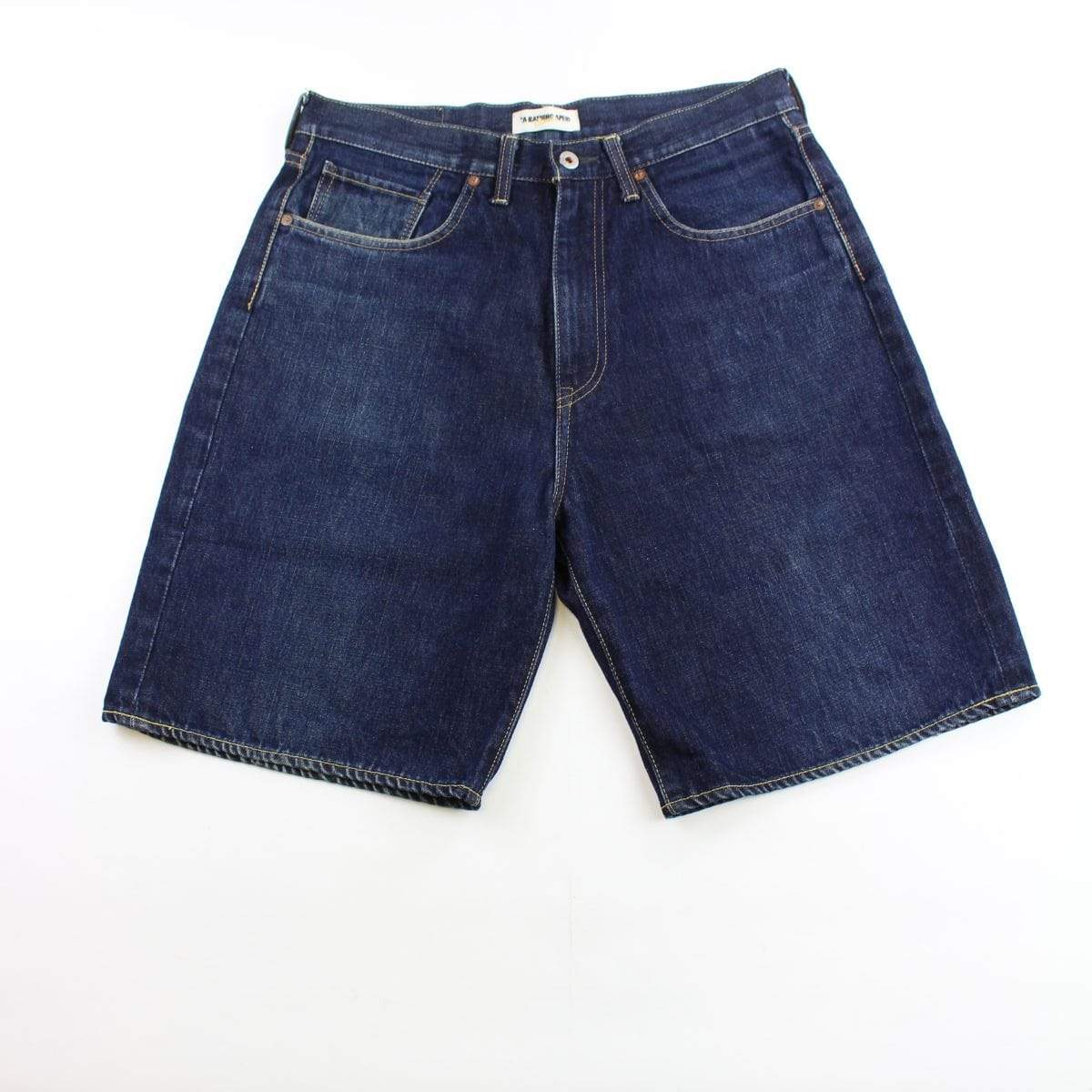 Bape yellow bapesta embroided Denim Shorts | SARUGENERAL