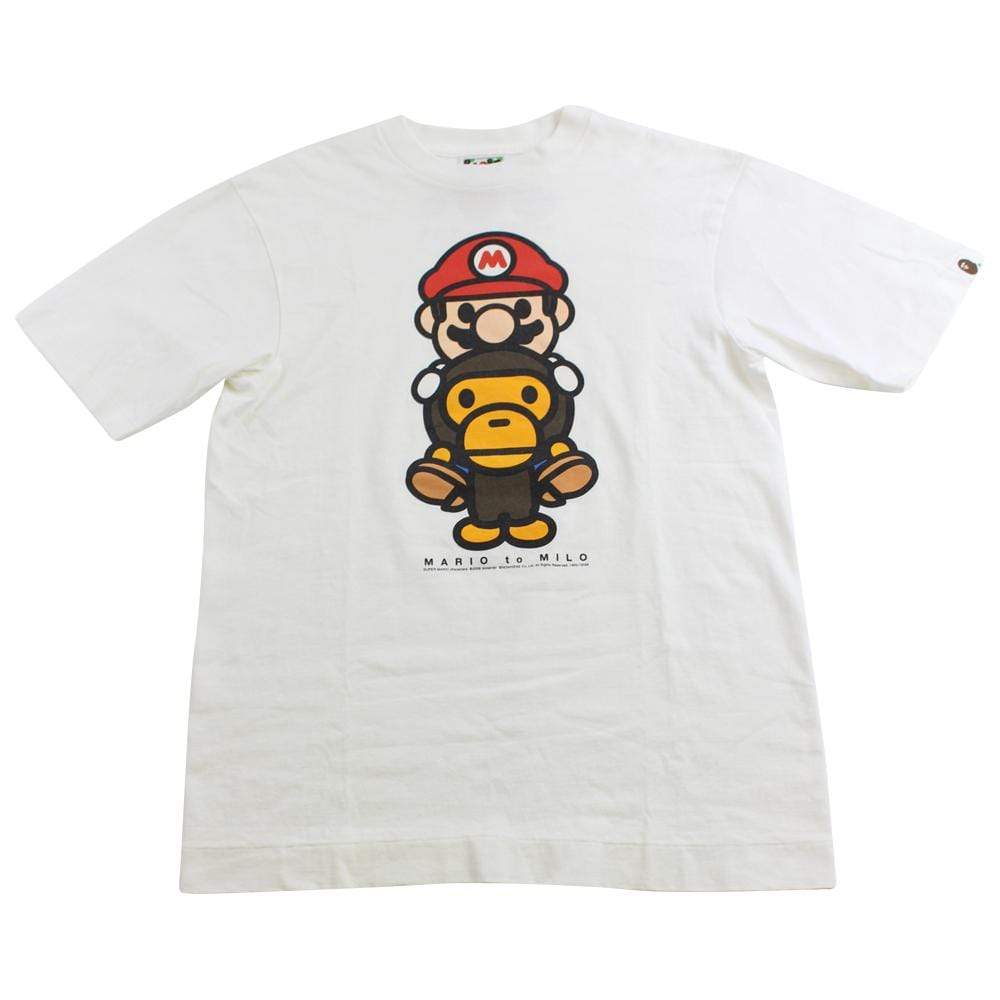 bape milo mario tee white – SARUGENERAL