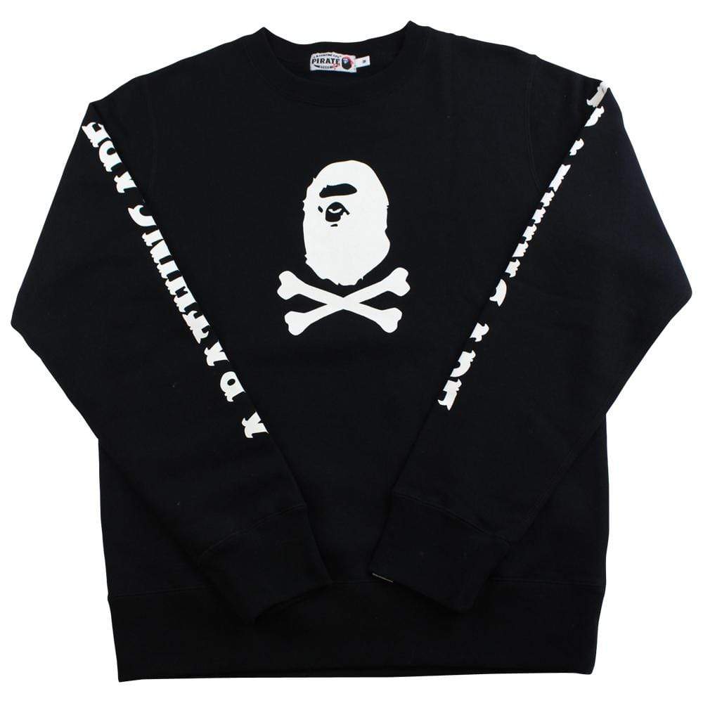 Bape pirate store crossbones crewneck black – SARUGENERAL