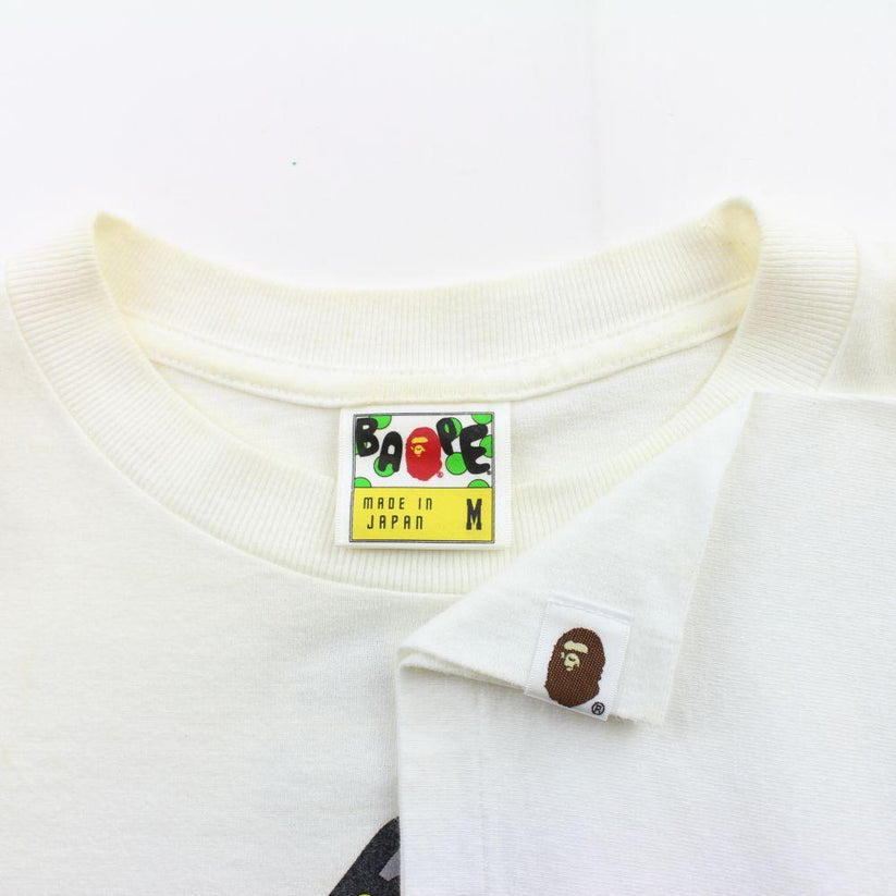 bape teriyaki source cow shark logo tee white – SARUGENERAL