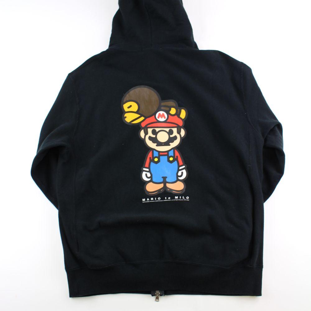 Bape x Super mario Baby Milo Hoodie Black | SARUGENERAL