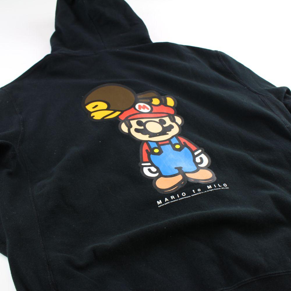 Bape x Super mario Baby Milo Hoodie Black | SARUGENERAL