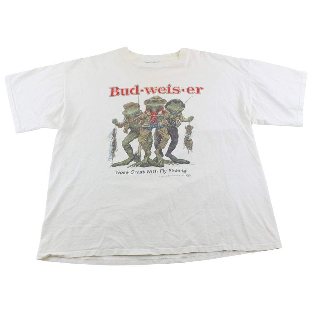 Budweiser Fly Fishing Frogs Tee White – SARUGENERAL