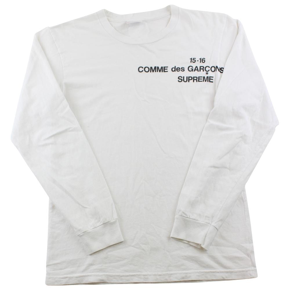 Supreme x CDG Logo LS White – SARUGENERAL